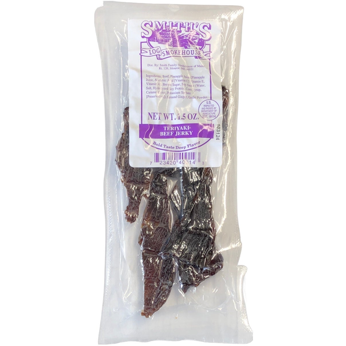 Smith's Log Smokehouse Teriyaki Beef Jerky | Maine Homestead Market