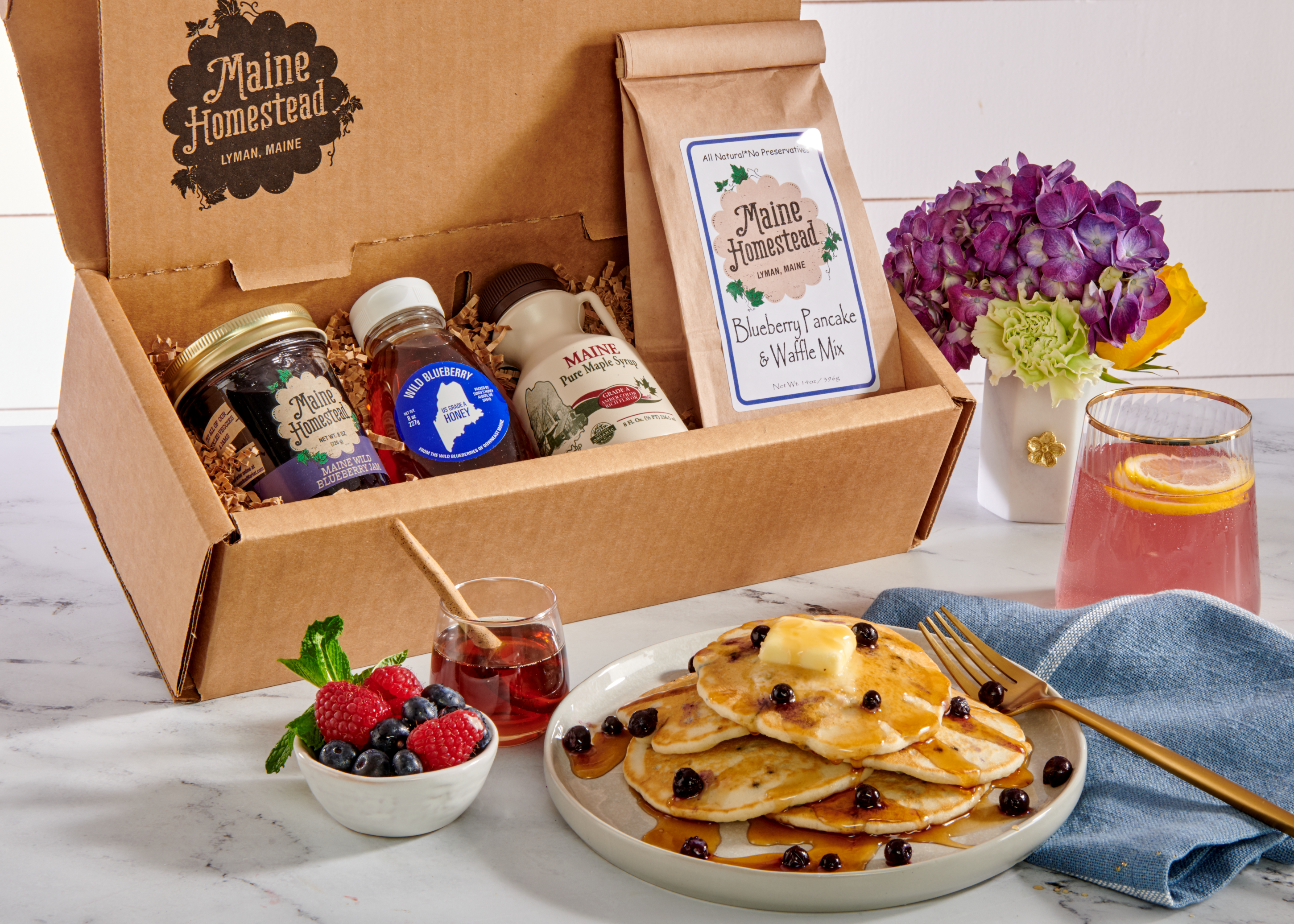 Maine Wild Blueberry Breakfast Box | Maine Homestead Market